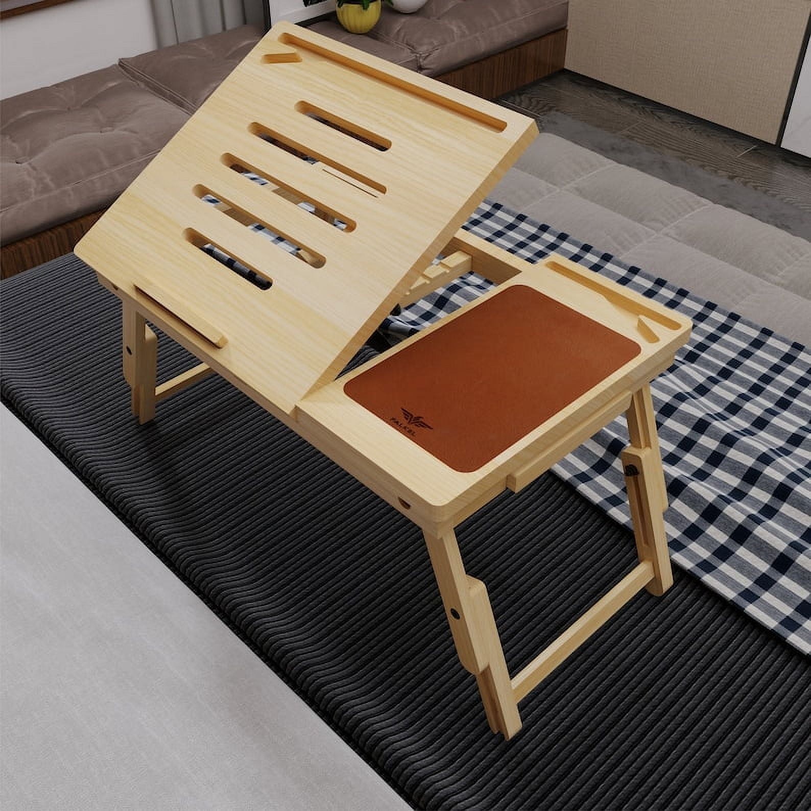 Wood Lap Desk, Foldable Laptop Stand, Laptop Bed Tray, Breakfast ...