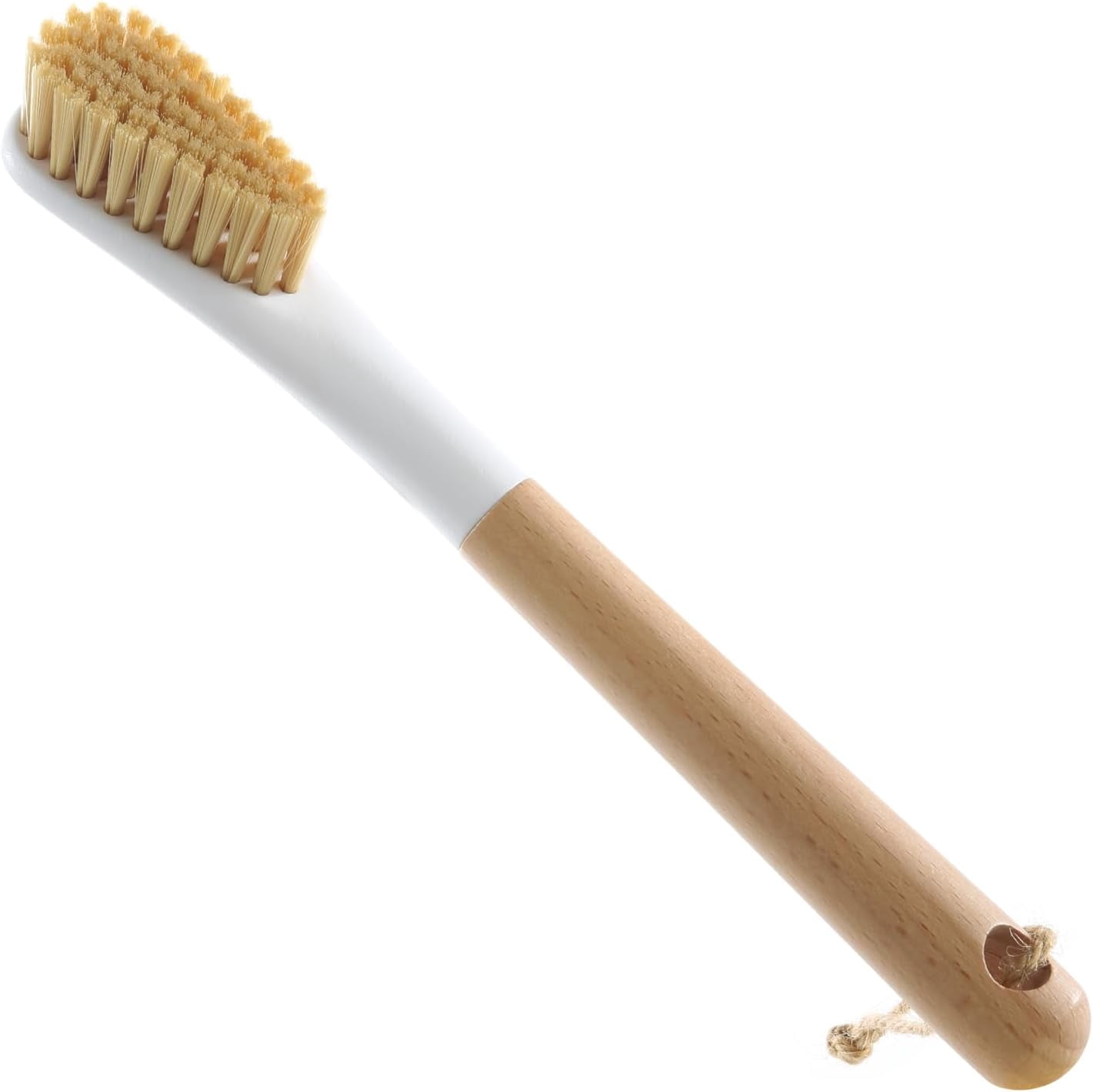 Wood Laundry Brush, Laundry Stain Brush wth Long Handle and Soft ...