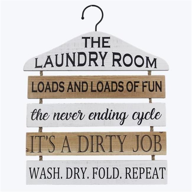 Wood Laundry Cloth Hanger Wall Sign - Walmart.com