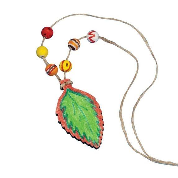 Wood Leaf Necklace Craft Kit (Pack of 12) - Walmart.com