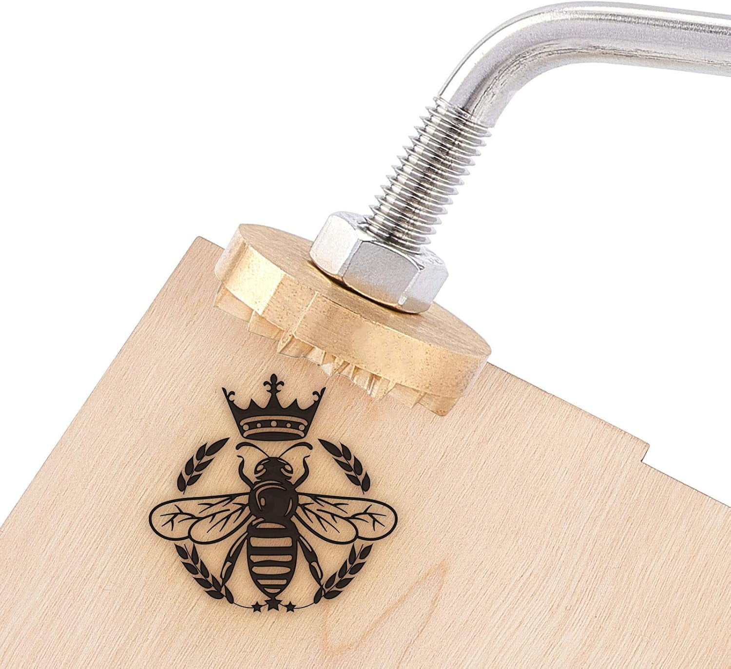 Wood Leather Cake Branding Iron 1.6" Bend Branding Iron Stamp Custom ...