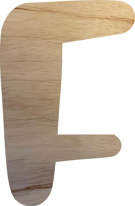 Wood Letter F Craft Shape, Unfinished 3'' Tall Small Kids Wooden Letter ...
