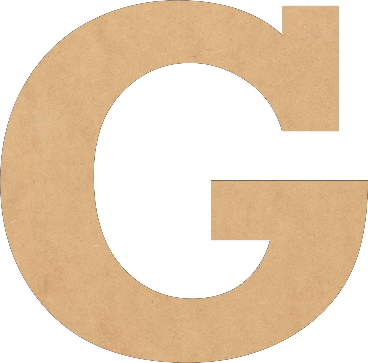 Wood Letters MDF, Unfinished 5'' Tall Rockwell G, Wooden Craft Letter ...