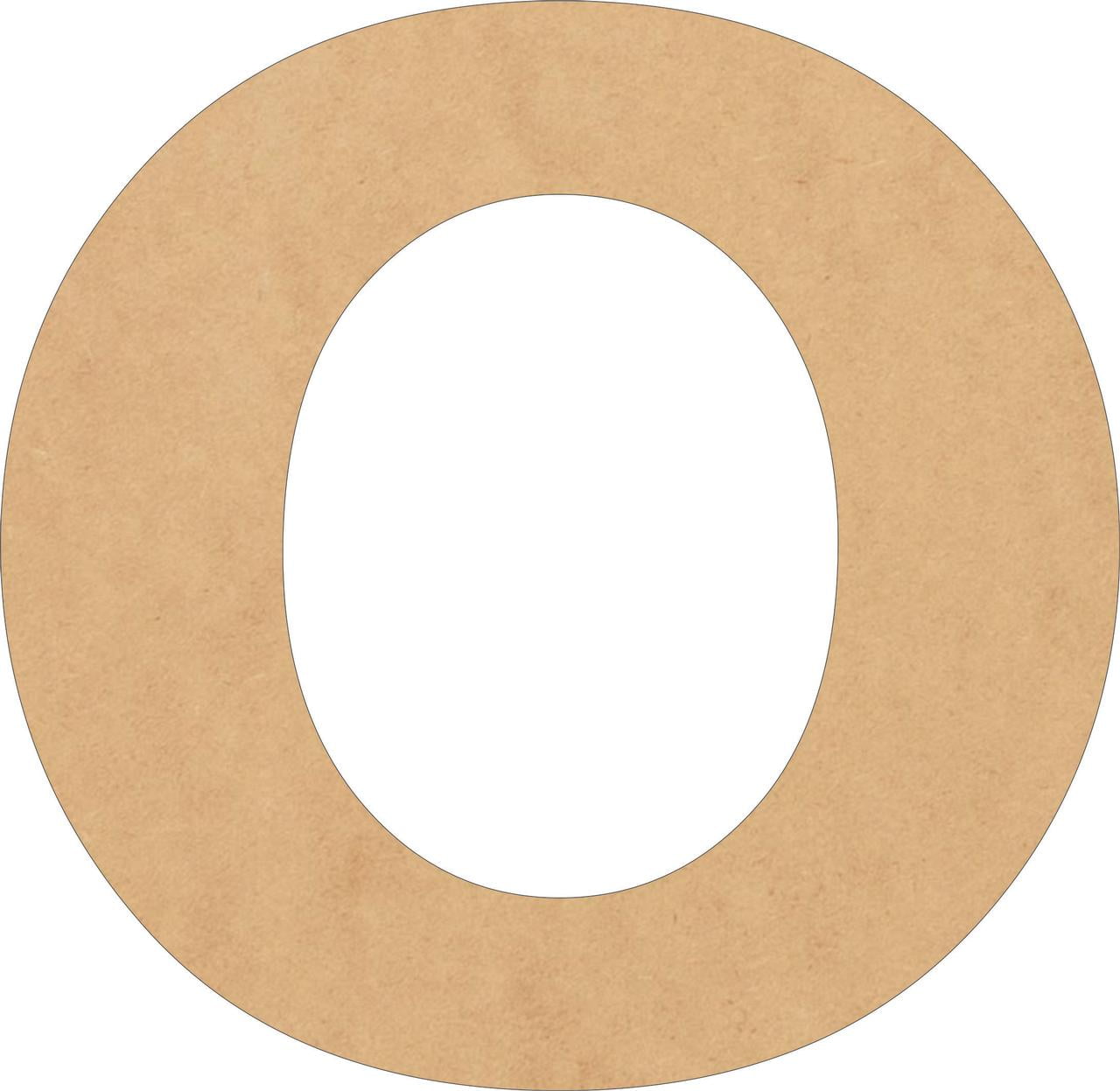 Wood Letters MDF, 5'' Tall Unfinished Rockwell O, Craft Letter for DIY ...