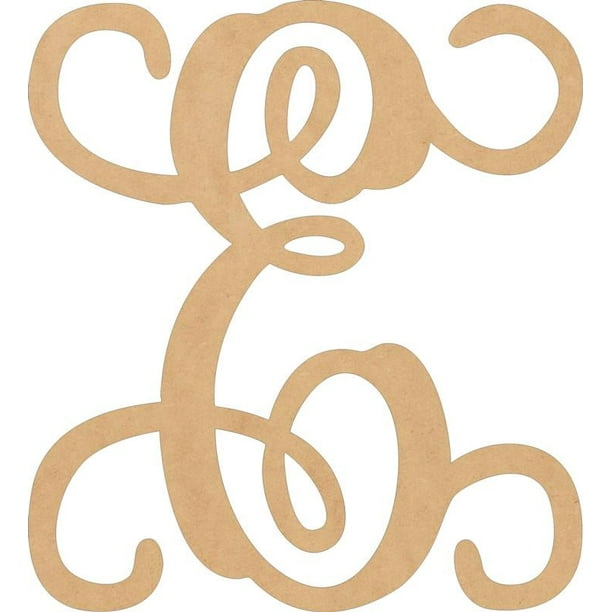 Wood Letters MDF, Unfinished 7'' Tall Monogram E, Wooden Craft Letter ...