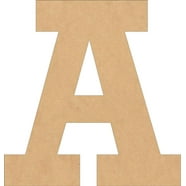 MDF Wall Letters, Unfinished 14'' Baleno Font A, Alphabet DIY Kids ...
