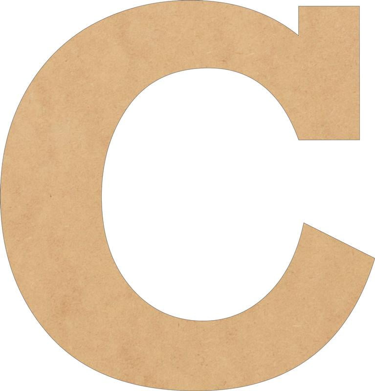 Wood Letters MDF, Unfinished 7'' Tall Rockwell C, Wooden Craft Letter ...