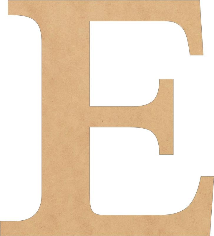 Wood Letters MDF, Unfinished 7'' Tall Times E, Wooden Craft Letter ...