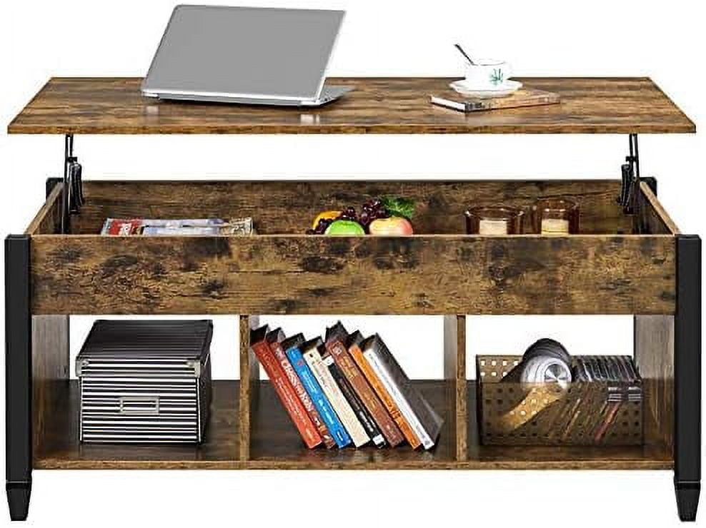 Wood Lift Top Coffee Table Fully Coated with Water-Resistant Paint ...