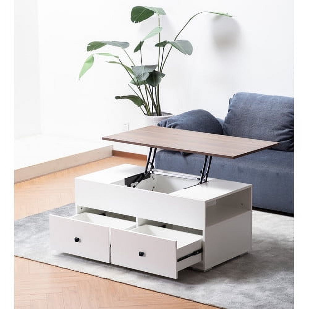 Wood Lift Top Coffee Table, Modern Coffee Table with Hidden Compartment ...