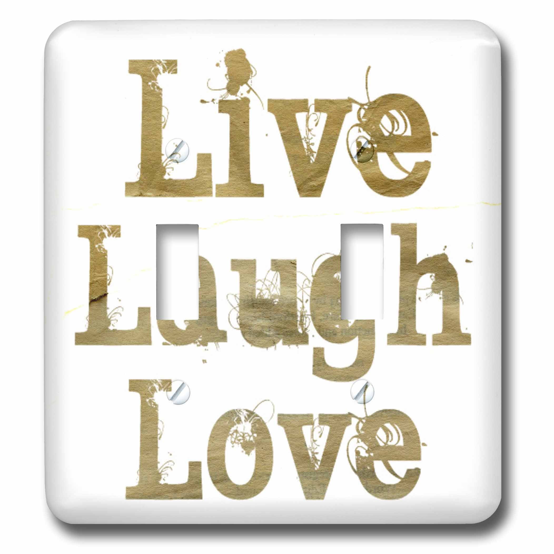 3dRose, Wood Live Laugh Love Inspiration, double toggle switch ...