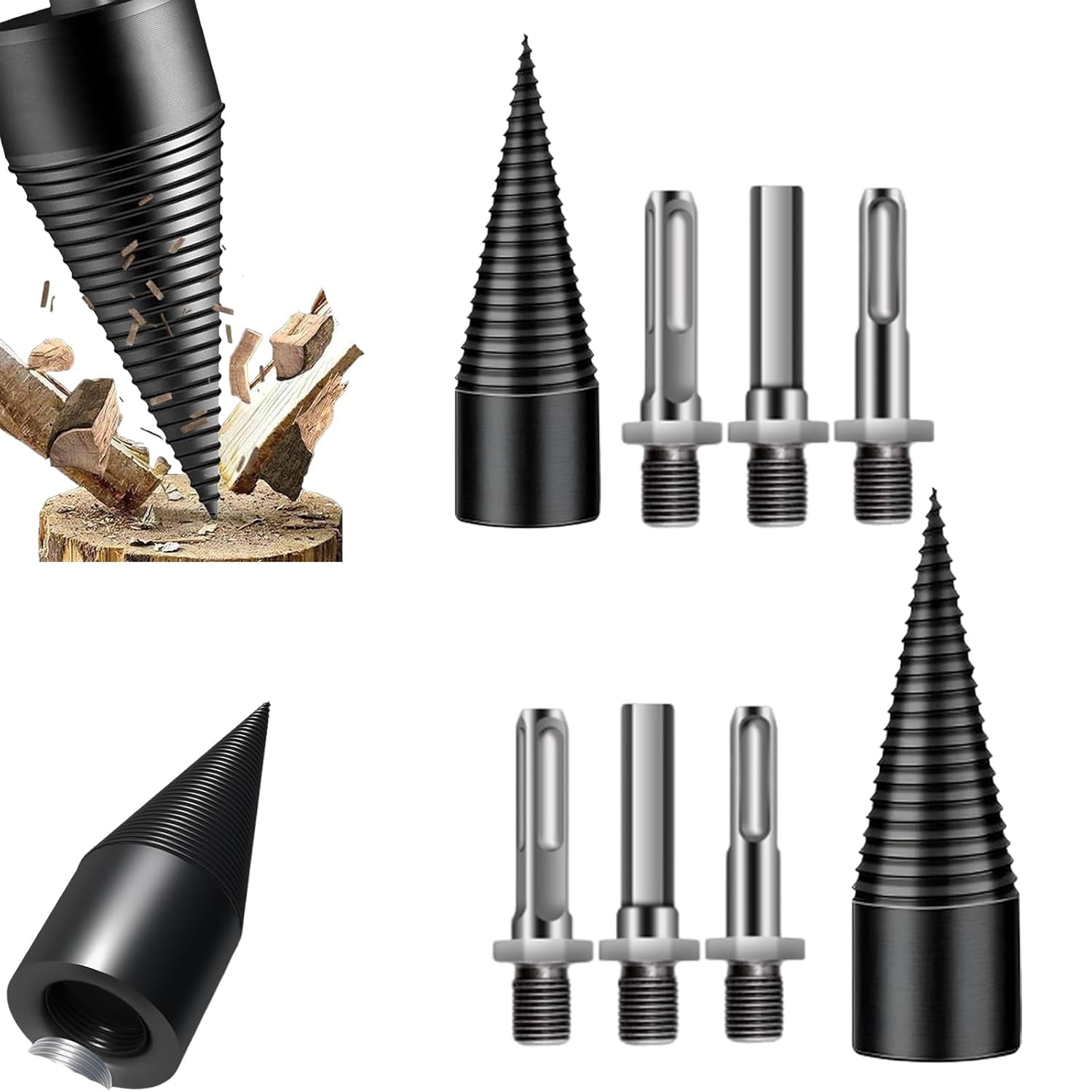 Wood Log Splitter Firewood Drill Bit, 2025 Upgraded Log Splitter Drill ...