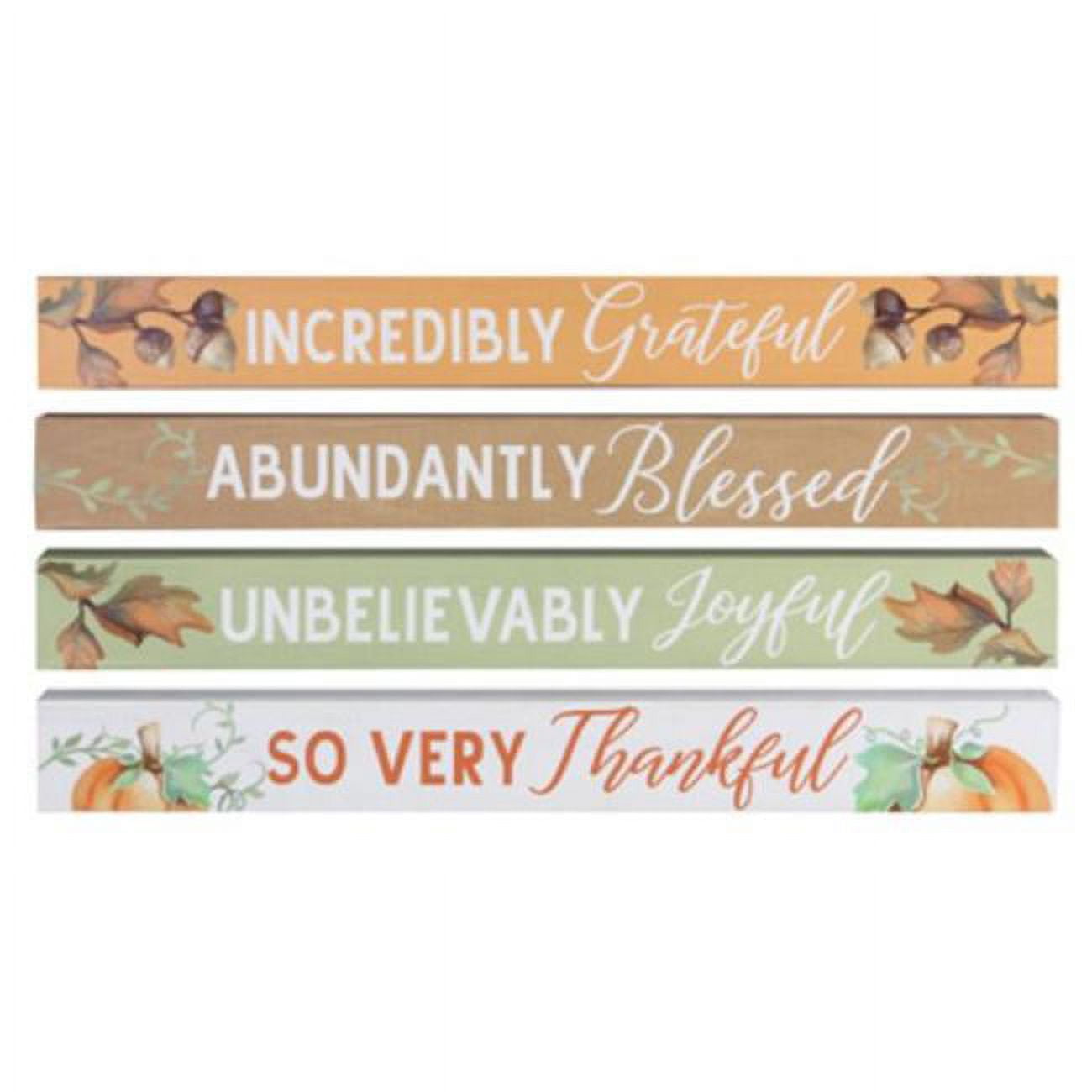Wood Long Block Fall Tabletop Signs, Assorted Color - 4 Piece - Walmart.com