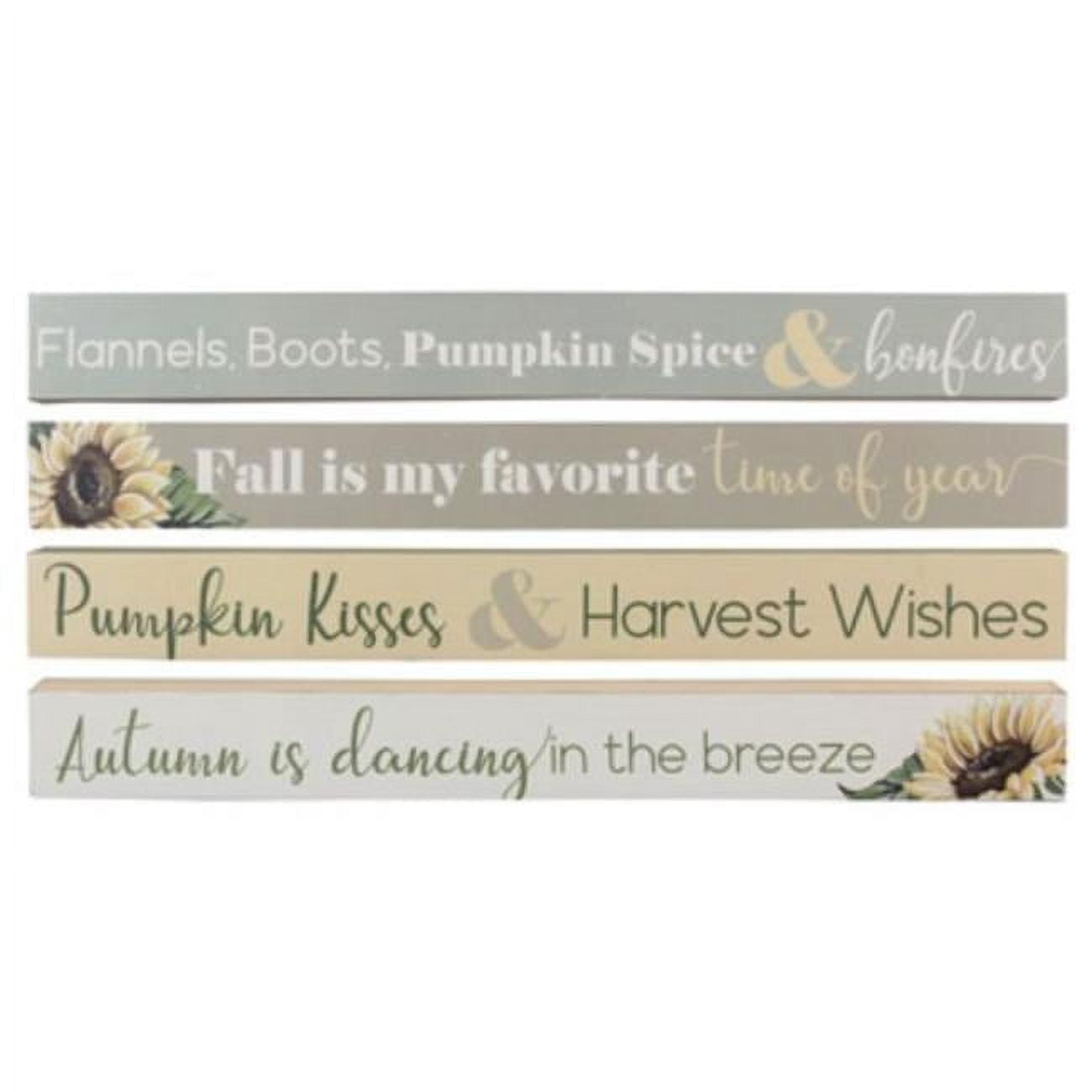 Wood Long Block Fall Tabletop Signs, Assorted Color - 4 Piece - Walmart.com