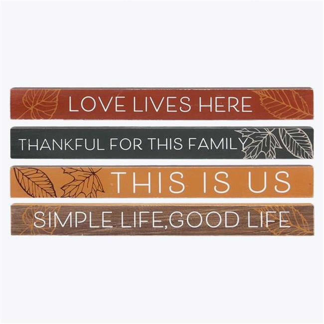 Wood Long Fall Tabletop Signs, Assorted Color - 4 Piece - Walmart.com