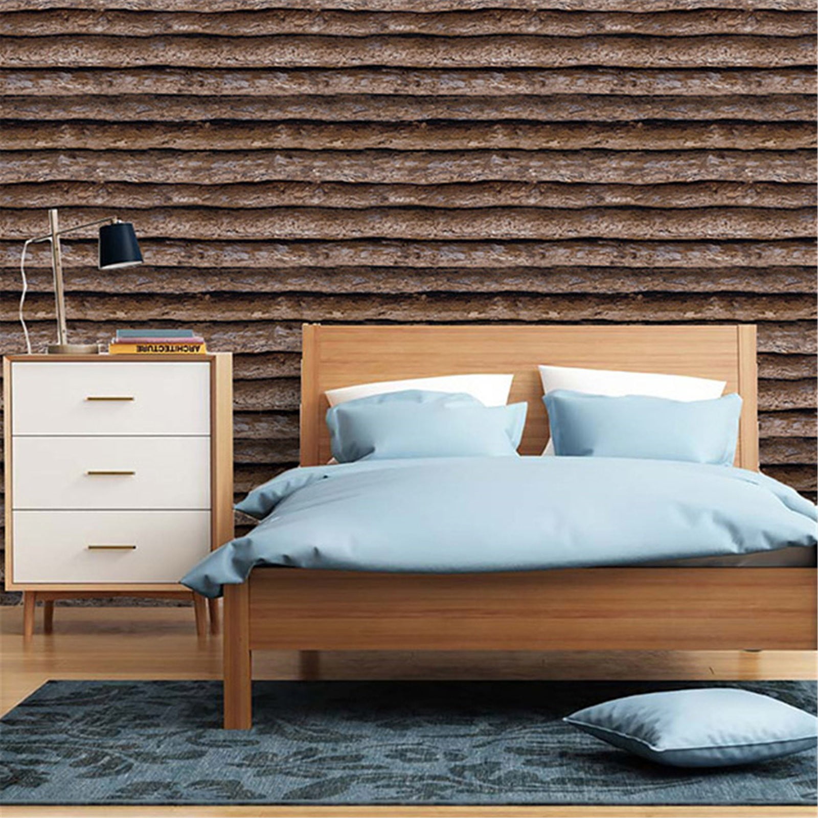 Wood Look Textured WallpaperVintage Rustic Shiplap Peel And Stick Vinyl ...