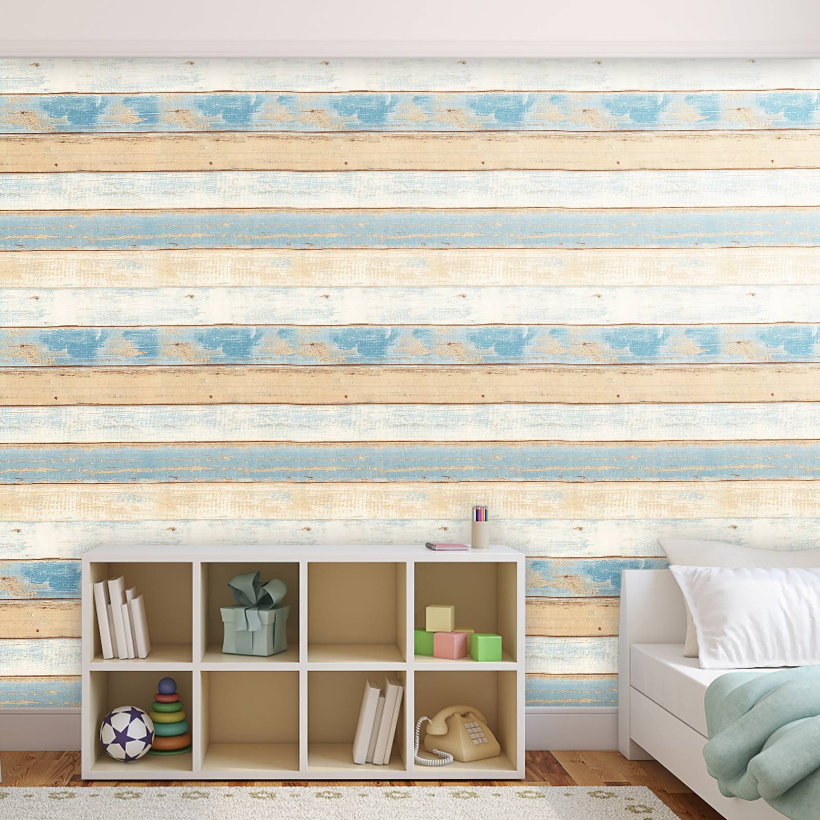Wood Look Textured WallpaperVintage Rustic Shiplap Peel And Stick Vinyl ...
