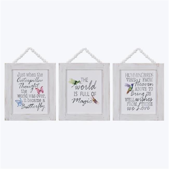 Wood Love Blooms Everyday Wall Hanging Sign with Blessing Bead Hanger ...