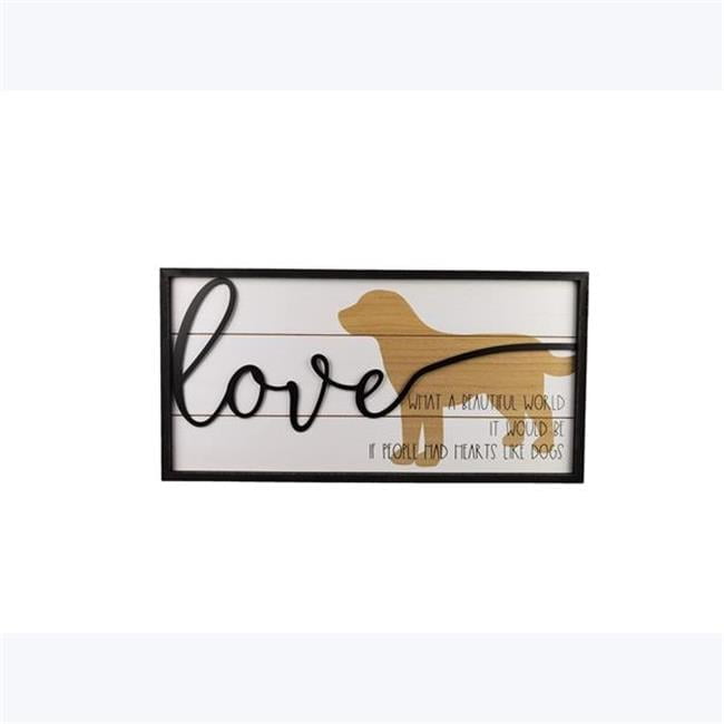 Wood Love Dog Sign - Walmart.com