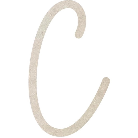 Wood MDF Alphabet A-Z, Unfinished 20'' Tall Baleno Font C, Kid's Craft ...