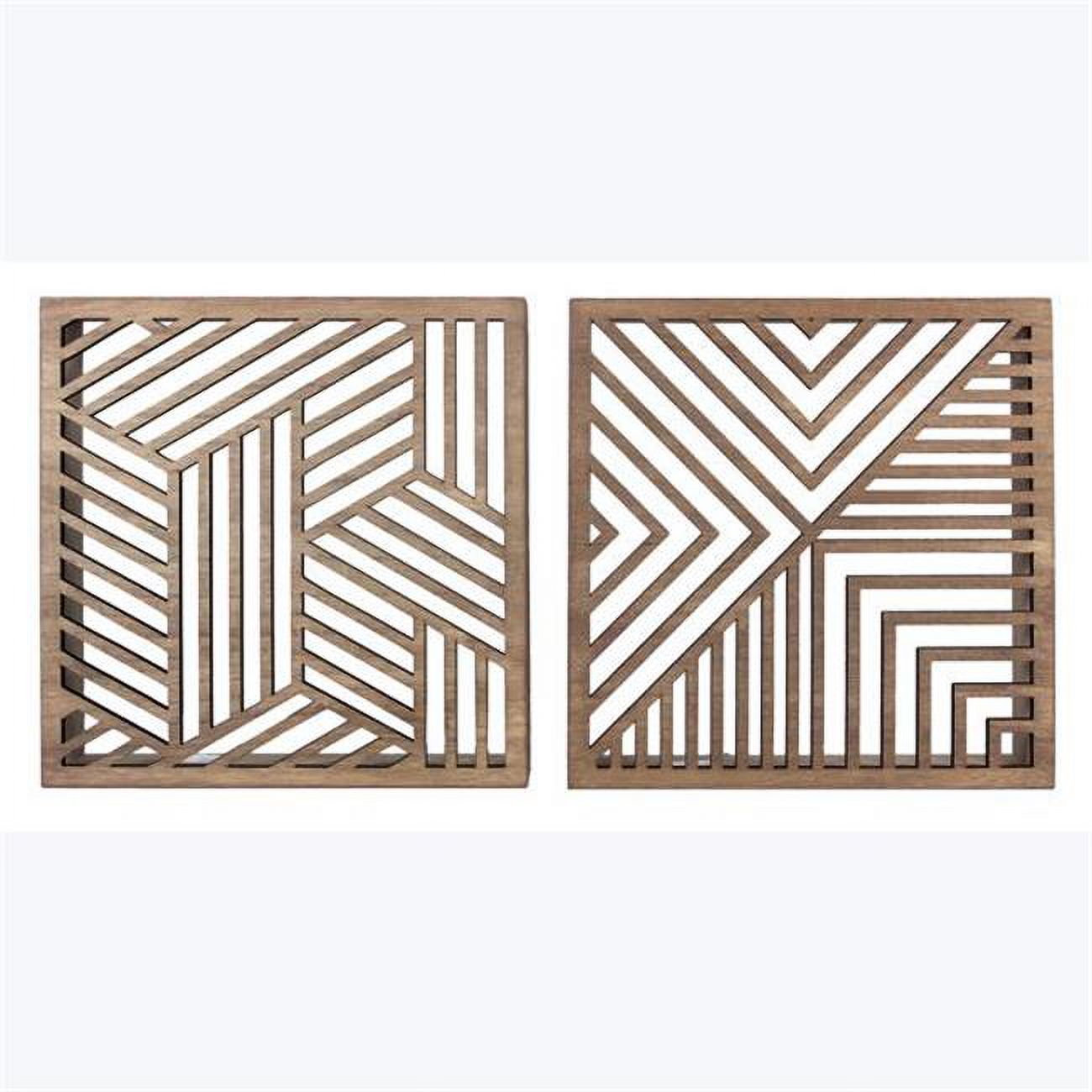 Wood & MDF Geometric Framed Tabletop Sign - 2 Assorted - Walmart.com