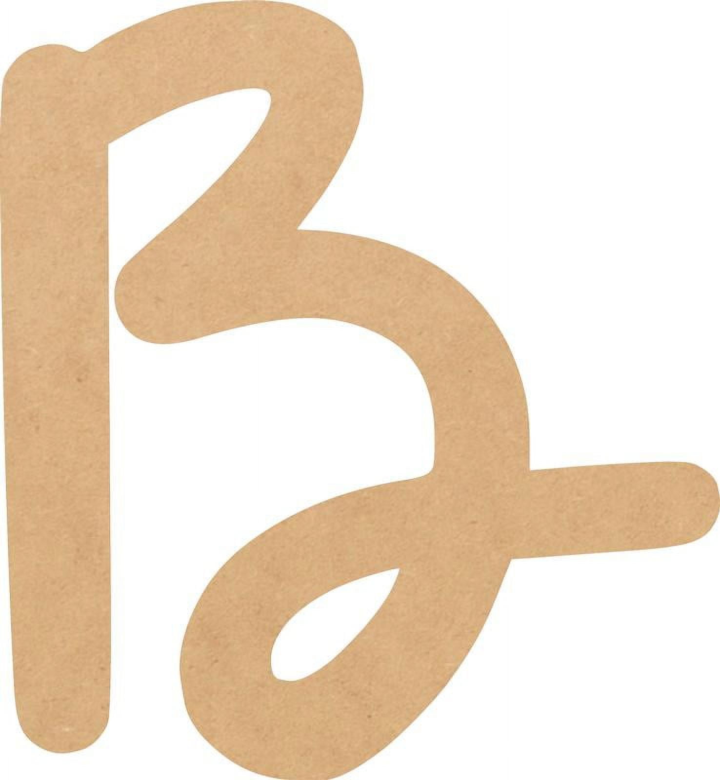 Wood MDF Letter (B) Blank Wood Craft, 5'' Tall Paintable DIY, Script ...