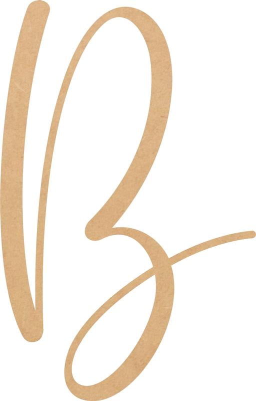 Wood MDF Letter B, Craft Alphabet 4'' Small Home Décor, Buttey Honey ...