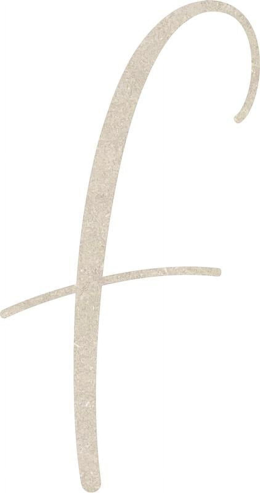 Wood MDF Letter (F) Blank Wood Craft, 5'' Tall Paintable DIY, Script ...