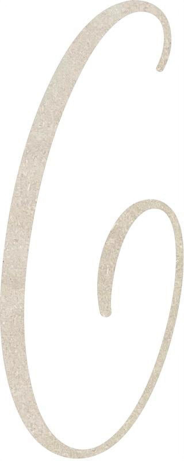 Wood MDF Letter (G) Blank Wood Craft, 5'' Tall Paintable DIY, Script ...