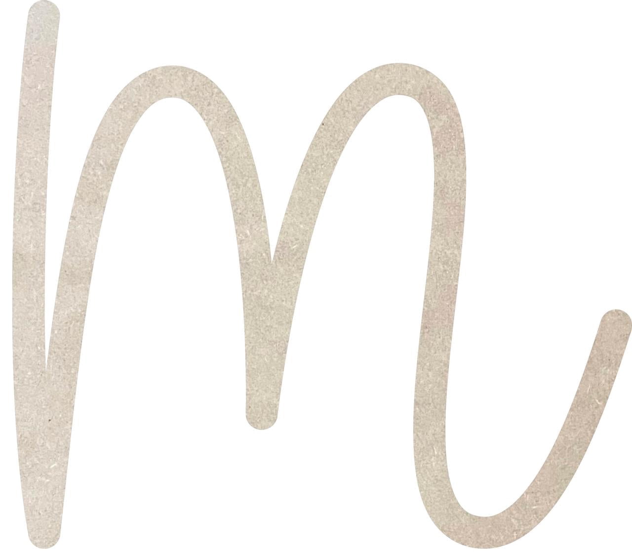Wood MDF Letters A-Z, Blank DIY 18'' Baleno Font M, DIY Paintable Craft ...