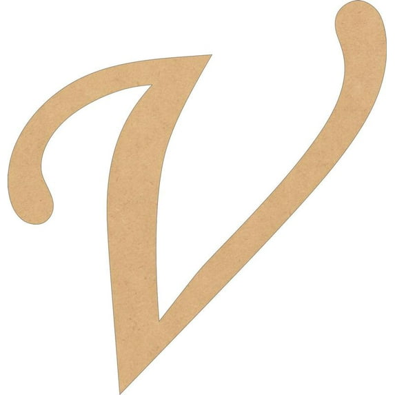 Wood MDF Letters, Unfinished 22'' Tall Monotype Monogram V, DIY ...