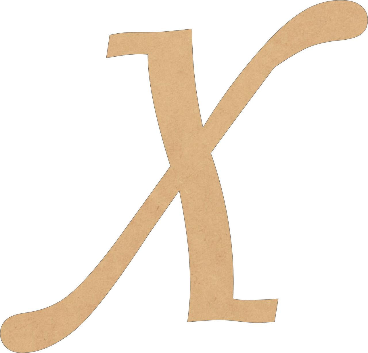 Wood MDF Letters, Unfinished 22'' Tall Monotype Monogram X, DIY ...