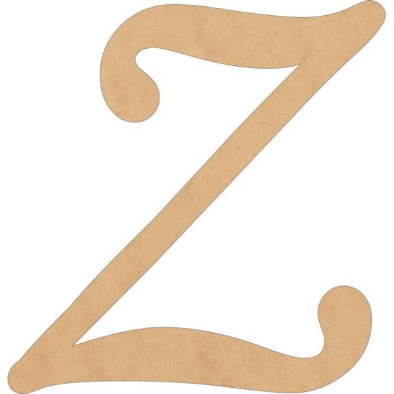 Wood MDF Letters, Unfinished 22'' Tall Monotype Monogram Z, DIY ...