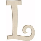 Wood MDF Letters, Unfinished 3'' Tall Curlz Monogram L, Wooden Craft ...