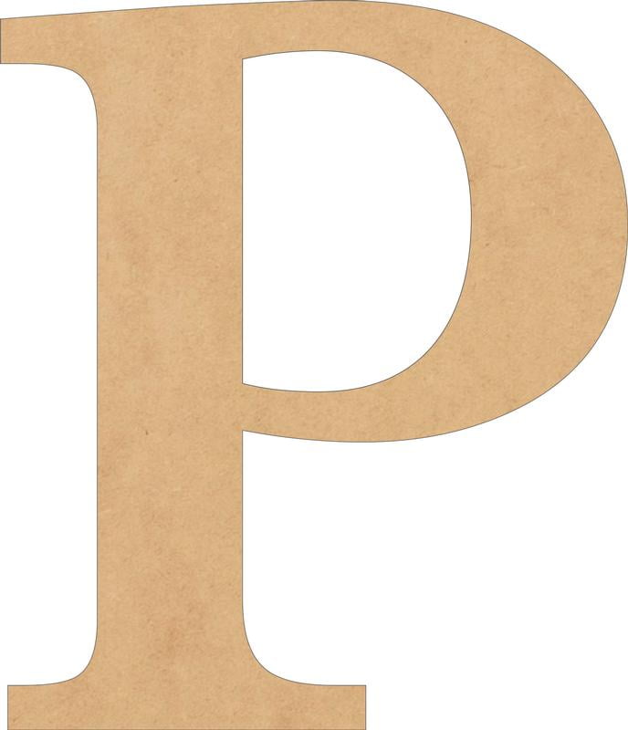 Wood MDF Letters, Unfinished 3'' Tall Times P, Wooden Craft Letter ...