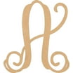 Wood MDF Letters, Unfinished 3'' Tall Curlz Monogram L, Wooden Craft ...