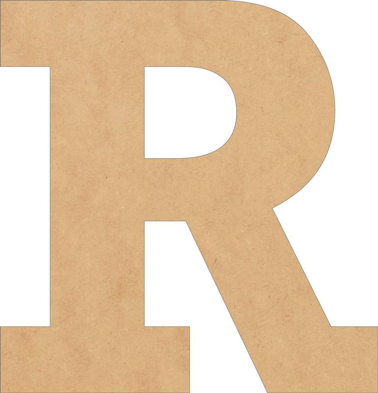 Wood MDF Letters, Unfinished 8'' Tall Rockwell R, Blank Wall Craft ...