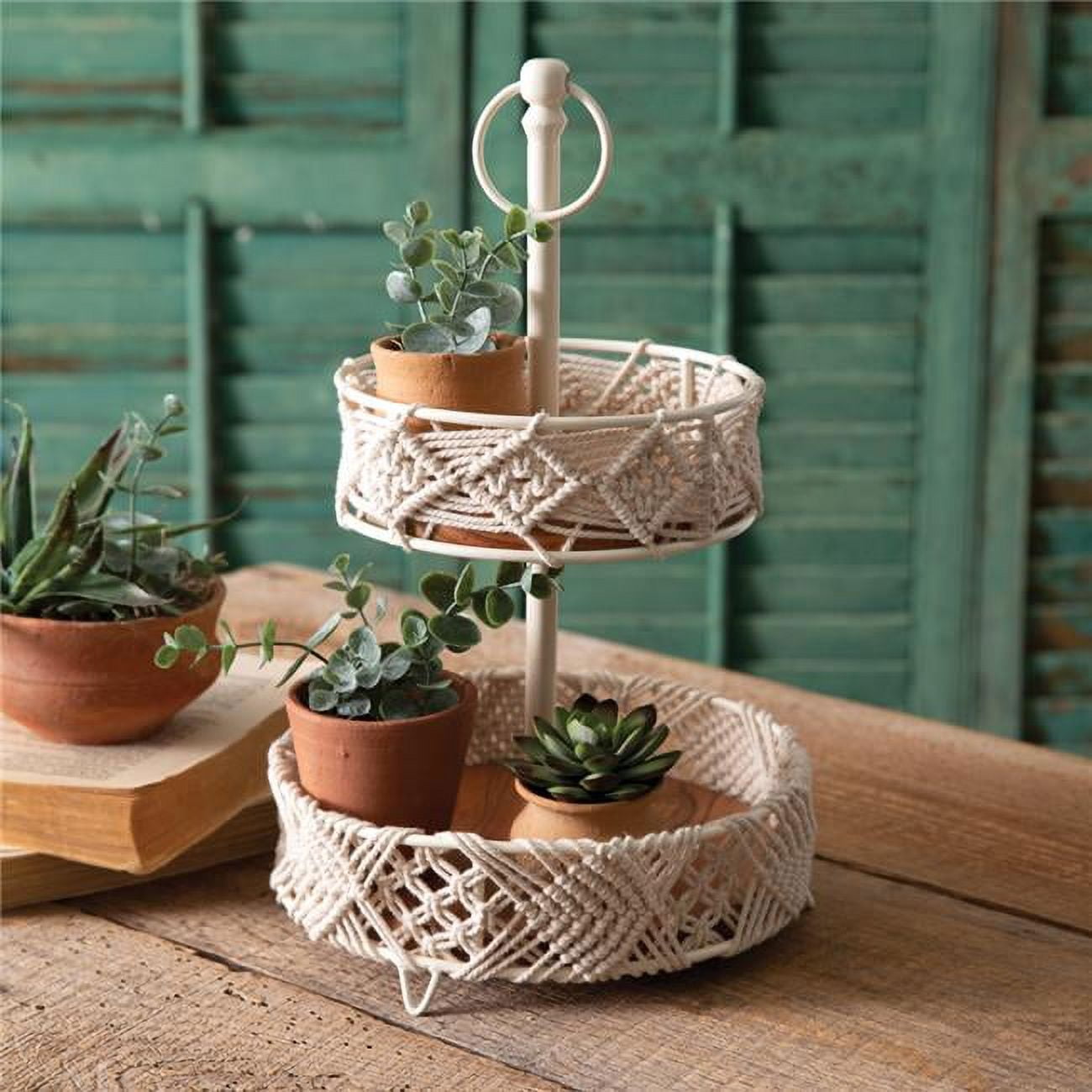 Wood & Macrame Bowls - Set of 2 - Walmart.com