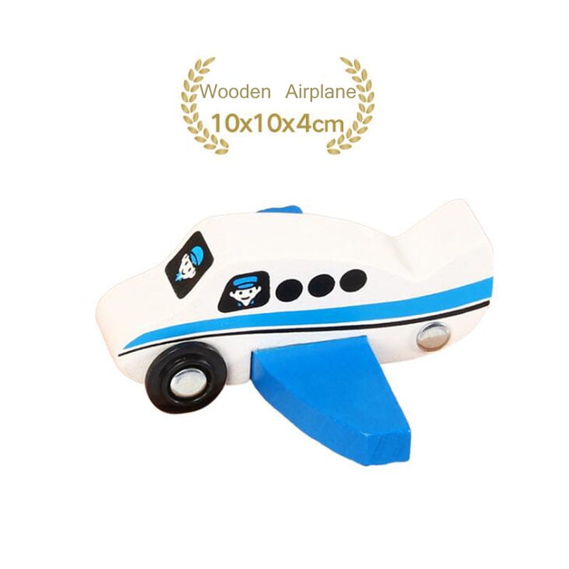 Wood Magnetic Train Plane Wooden Track Railway Helicopter Car Truck ...
