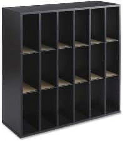 Wood Mail Sorter with Adjustable Dividers, Stackable, 18 Compartments ...