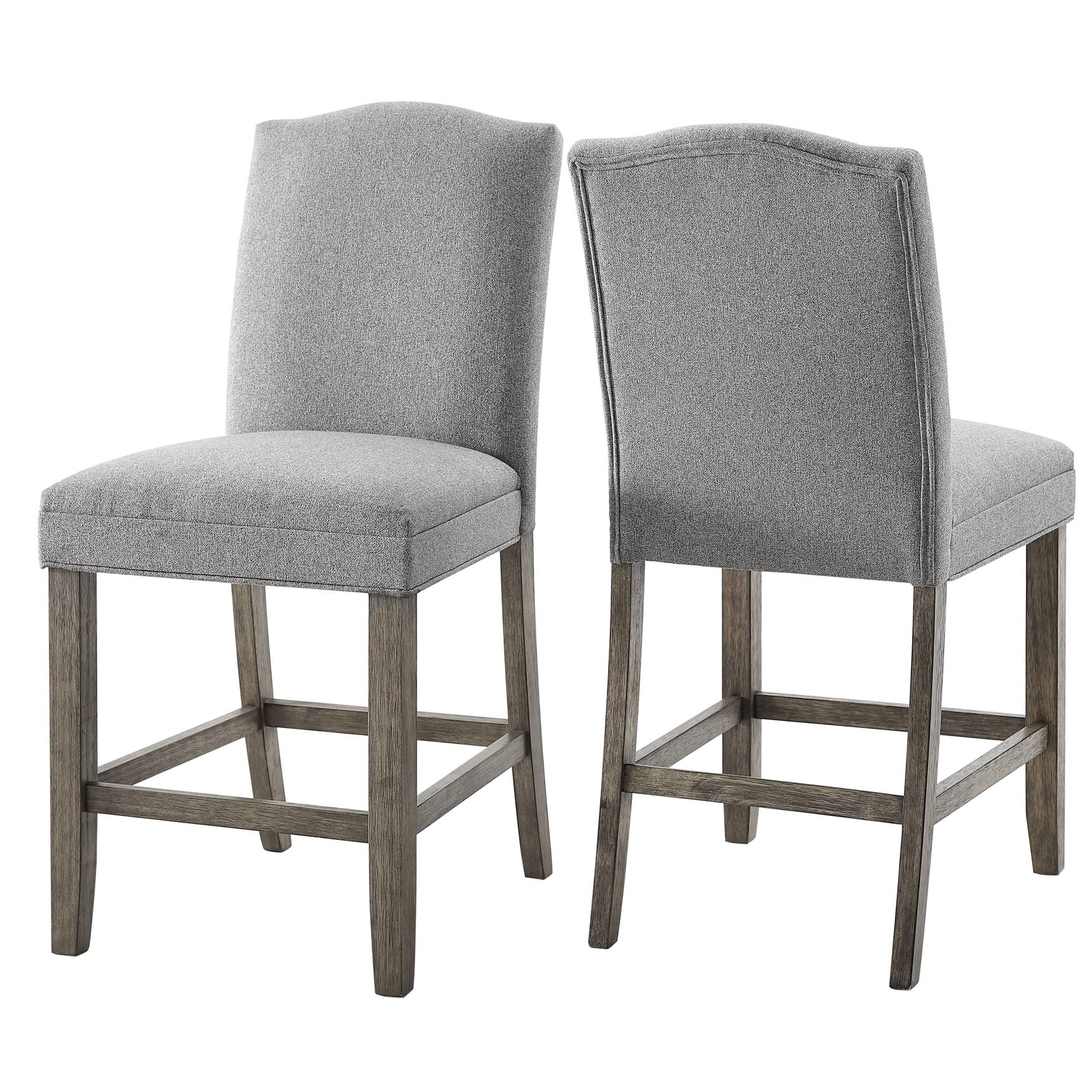 Wood Material / Counter Dining Area / Comfortable Gray Chair Set ...