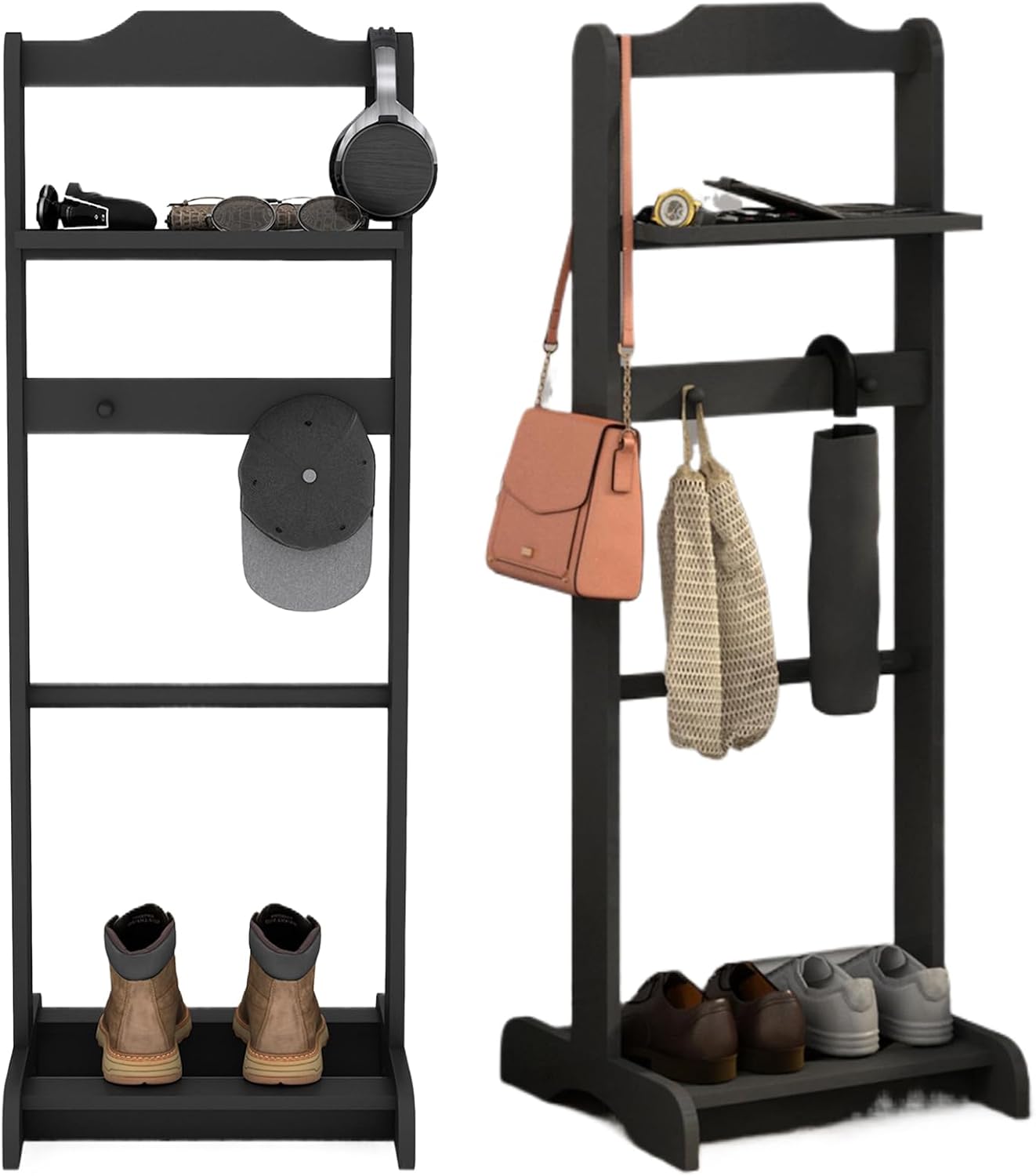 Wood Mens Valet Stand,Freestanding Suit Stand&Clothes Butler Valet ...