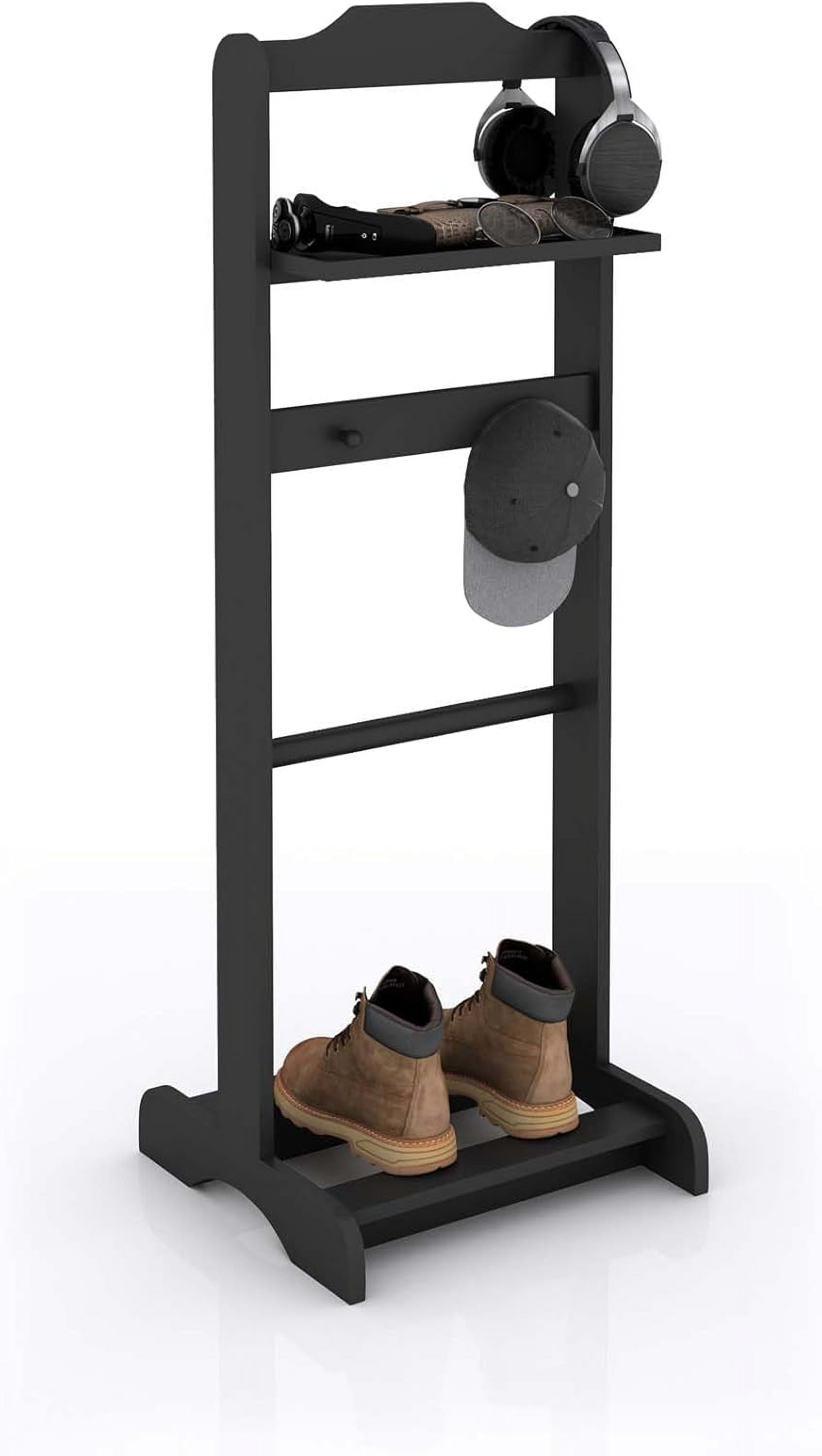 Wood Mens Valet Stand,Freestanding Suit Stand&Clothes Butler Valet ...