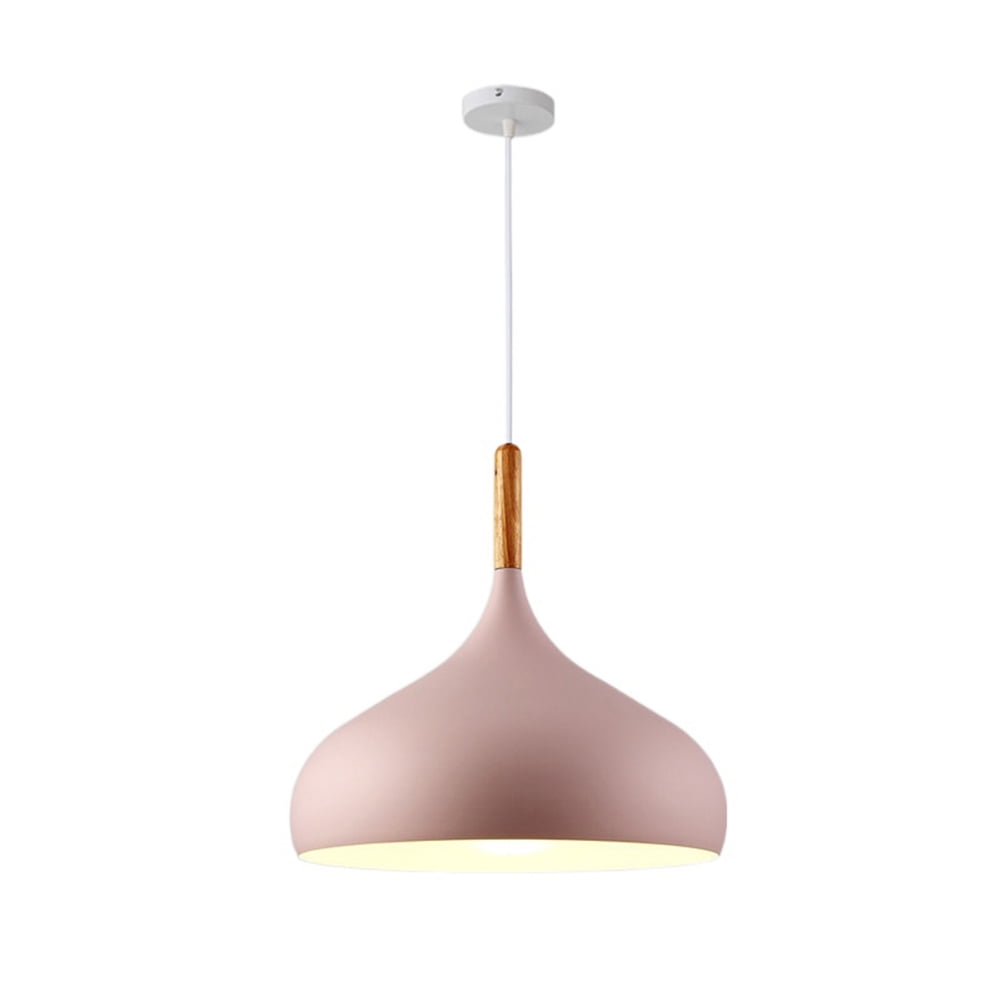 Wood Metal Colorful Pendant Lamp, Creative Ceiling Pendant Light ...
