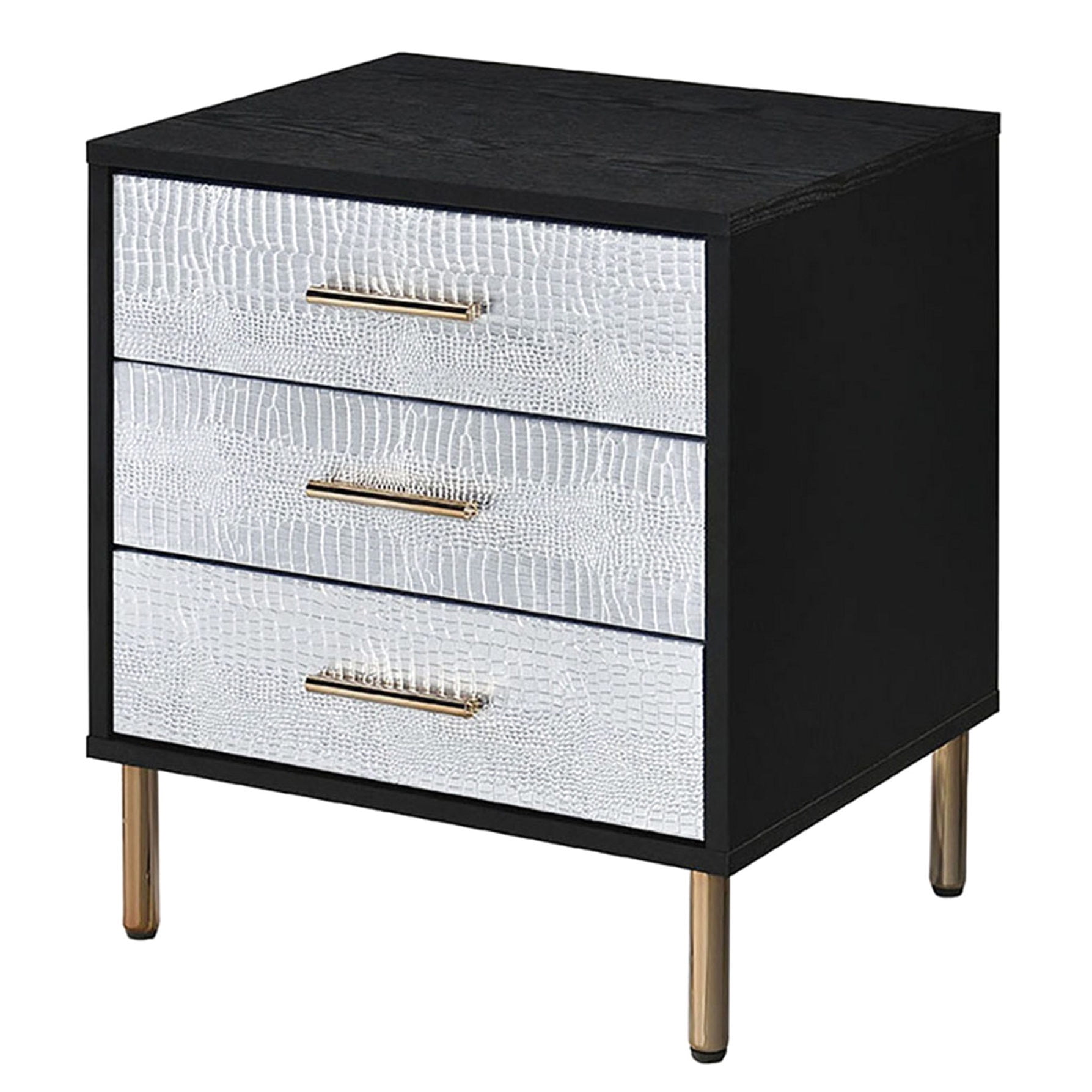 Wood Metal Combination - Three Drawers for Keeping - Bedroom Decor ...