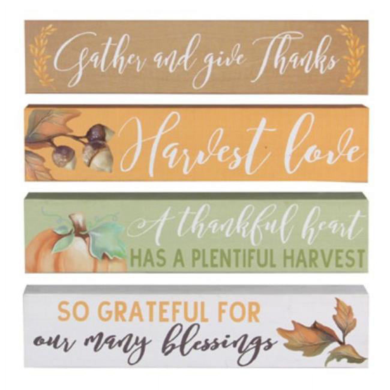 Wood Mini Block Fall Tabletop Signs, Assorted Color - 4 Piece - Walmart.com