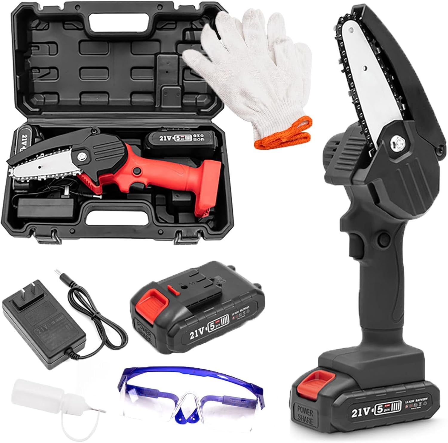 Wood Mini Chainsaw, 2025 New Portable Electric Chainsaw Cordless with ...