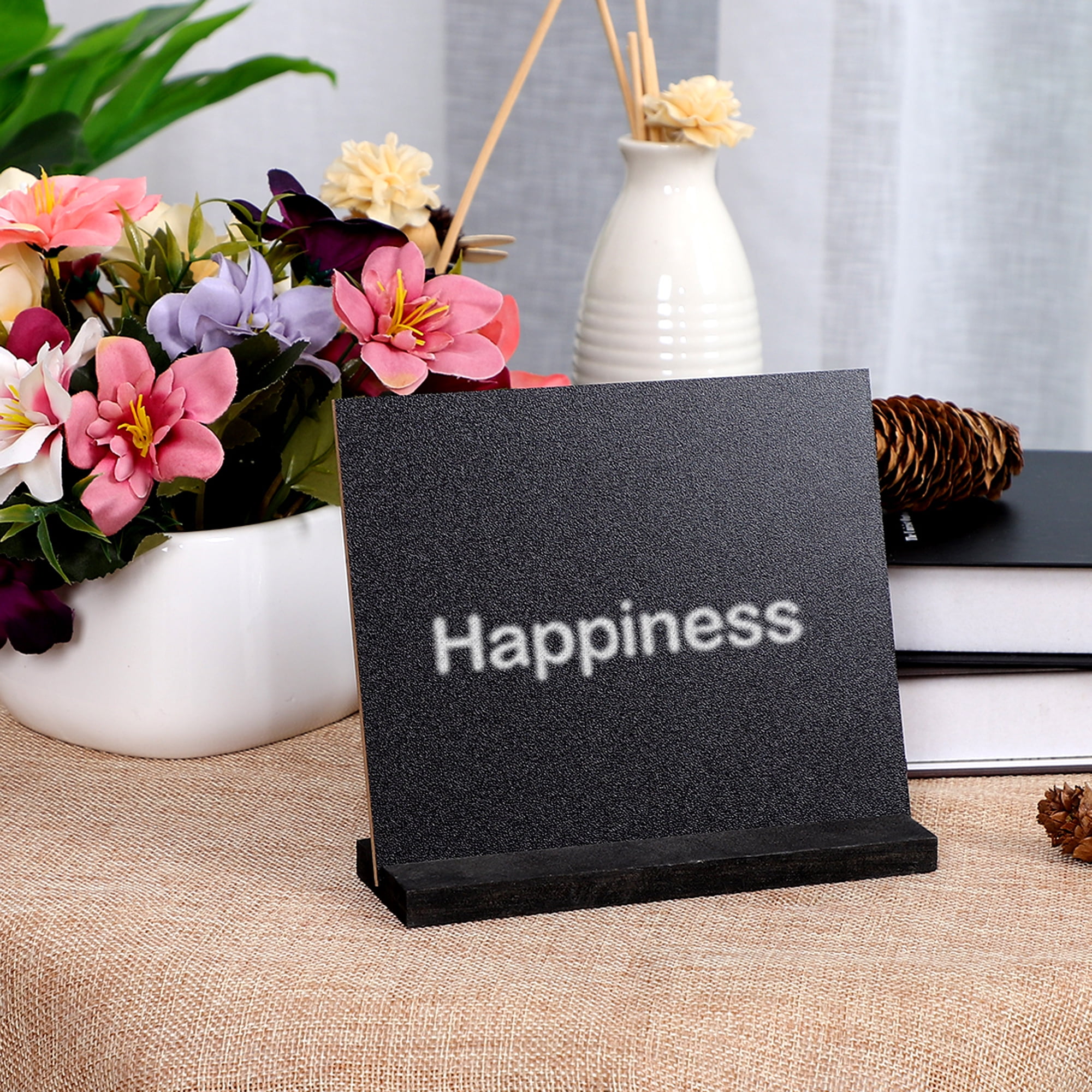 Wood Mini Chalkboard Sign Memos Message Board with Easel Stand Message ...