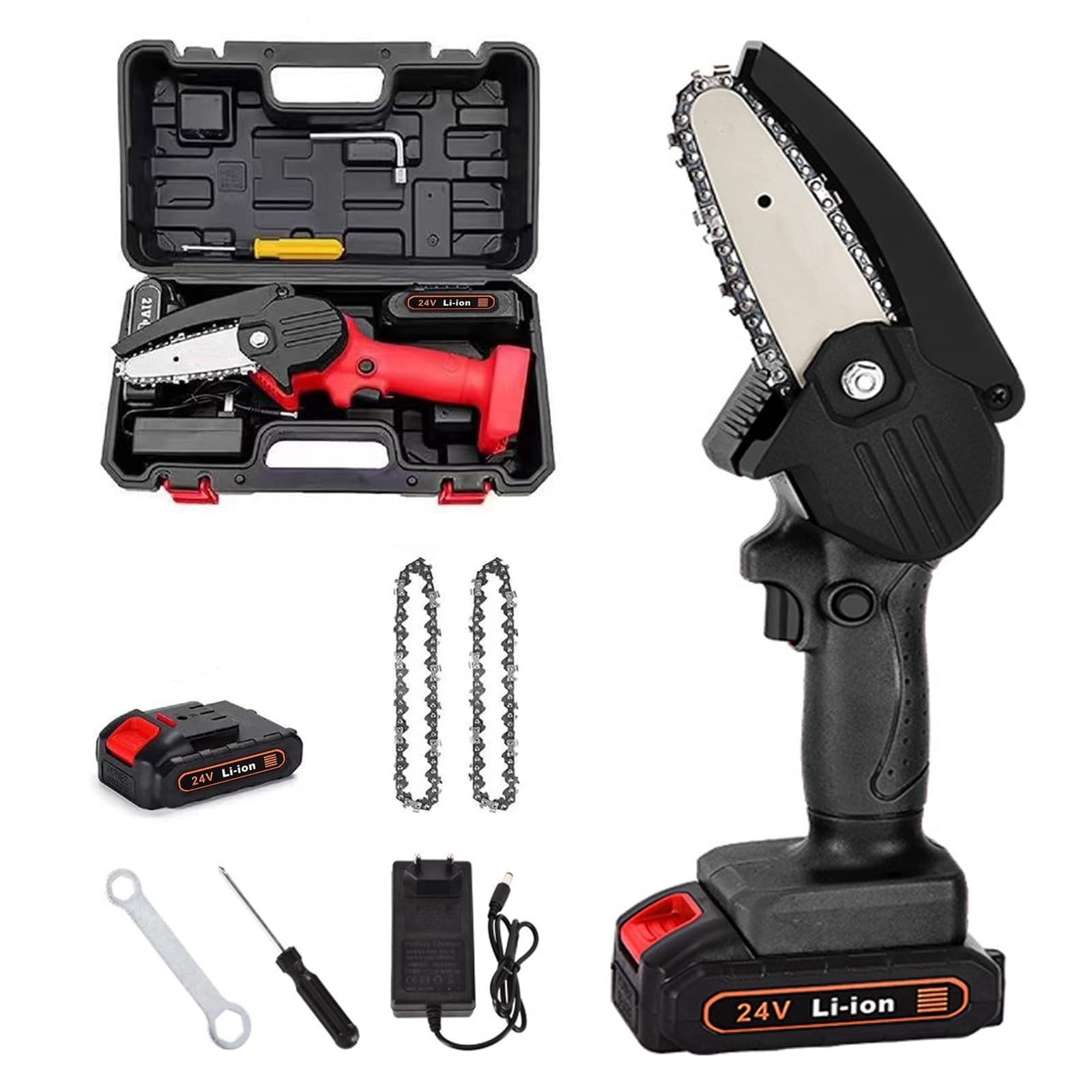 Wood Mini Upgraded Woodranger Mini Chain Saw Cordless With 1 Batteries ...