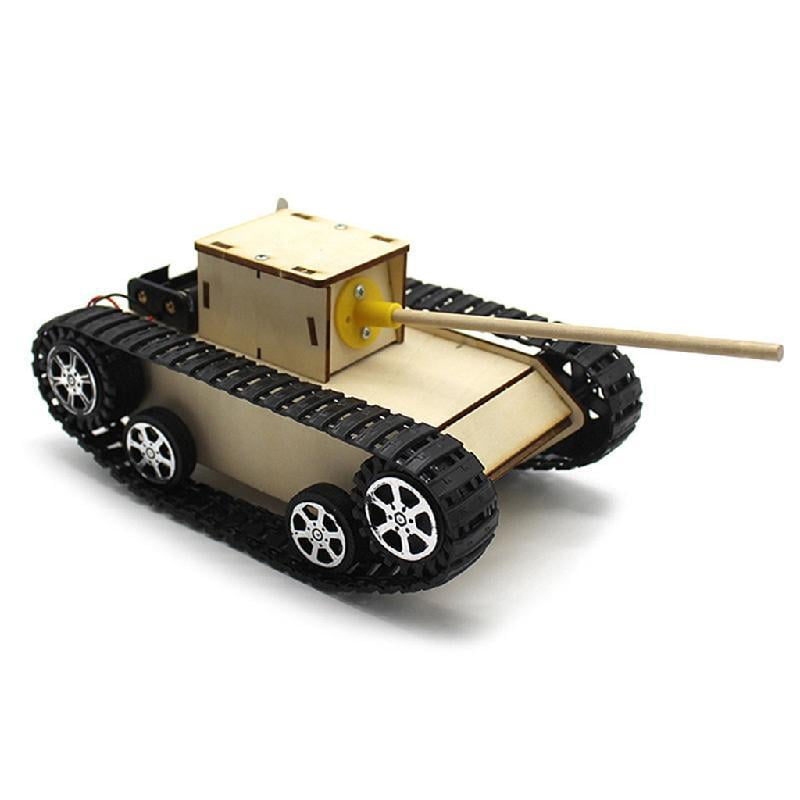 Wood Model Electric Tank Toy Kids Gifts Science Crafts DIY Building Kits - Walmart.com